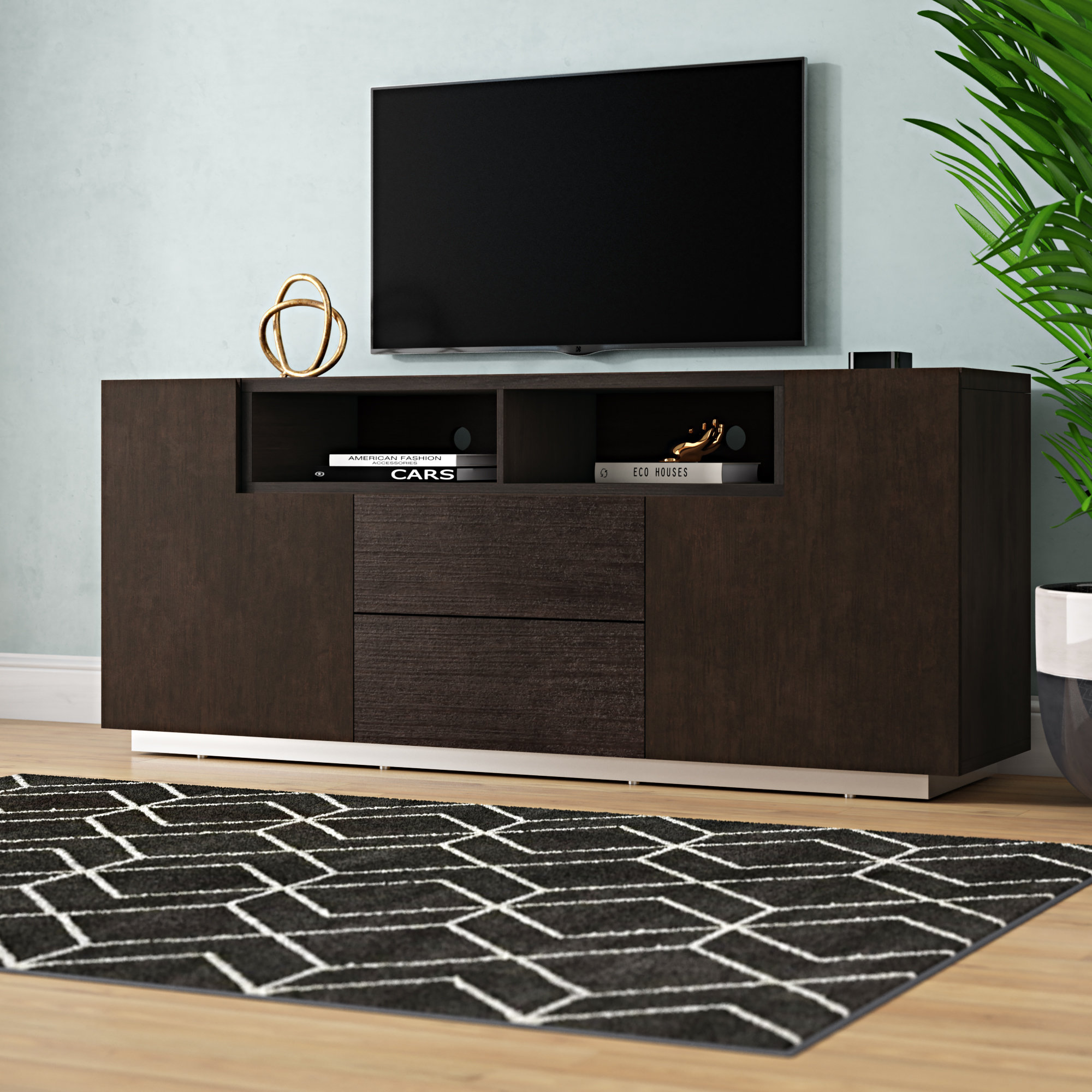 Ebern Designs Matrix TV Stand for TVs up to 78" & Reviews | Wayfair