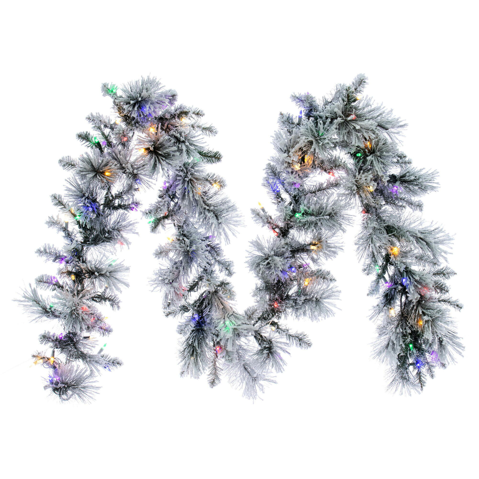 Primrue 108'' in. Lighted Faux Garland | Wayfair
