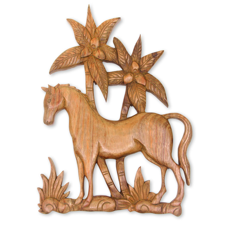 Bloomsbury Market Pony Wood Relief Panel Wall Decor | Wayfair