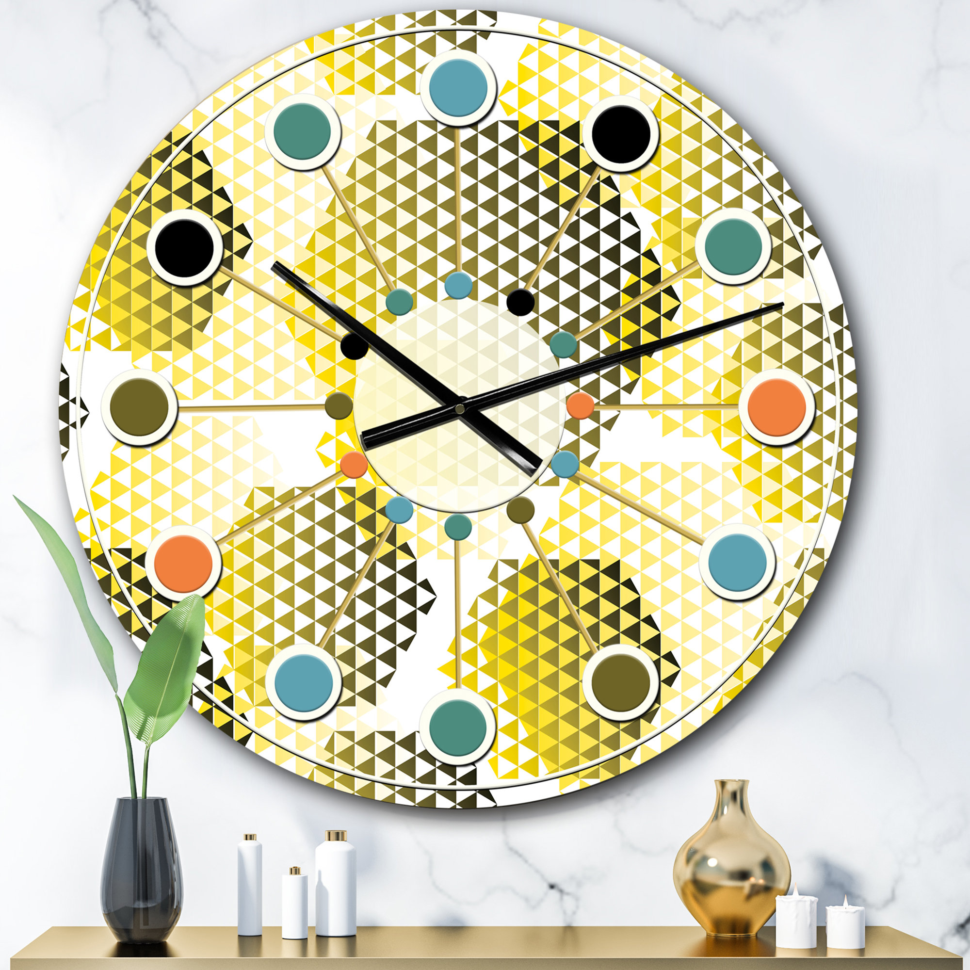 East Urban Home Retro Hexagon Pattern XI - Mid-Century Modern wall ...
