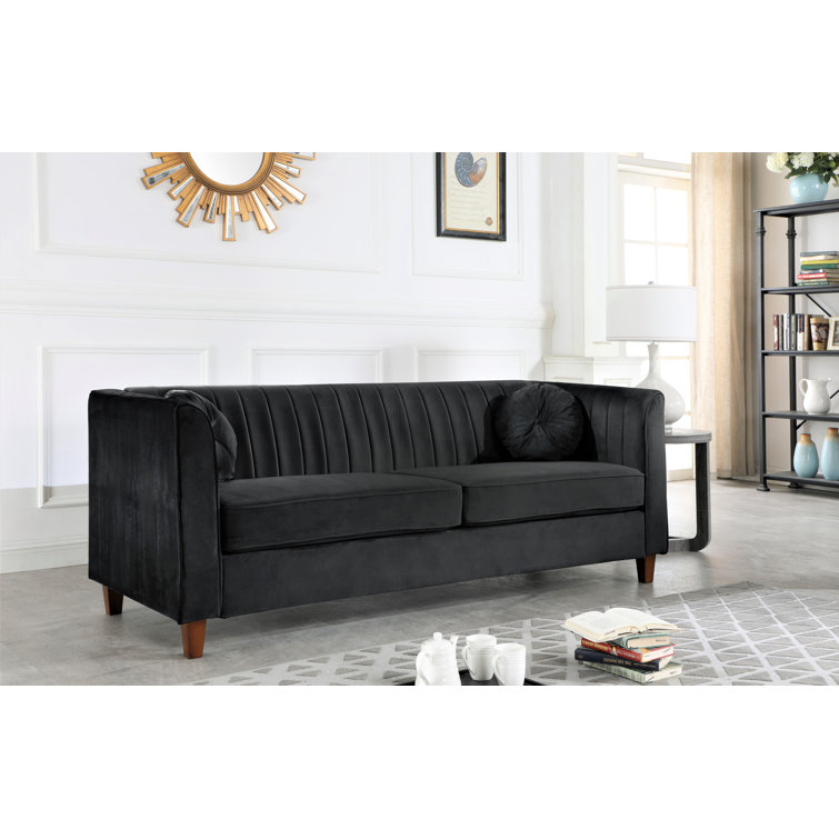 Mercer41 Arvilla 80.7" Velvet Rolled Arm Sofa & Reviews | Wayfair