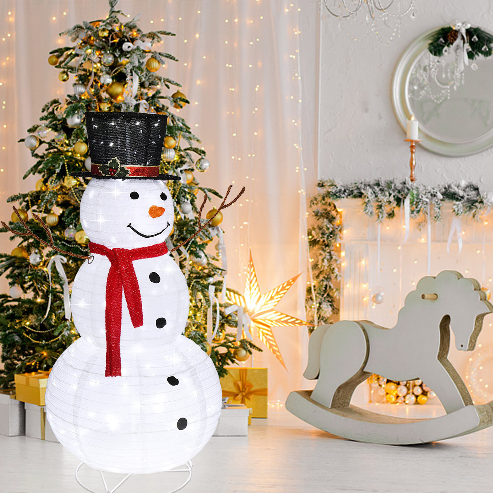 The Holiday Aisle® Snowman Lighted Display | Wayfair