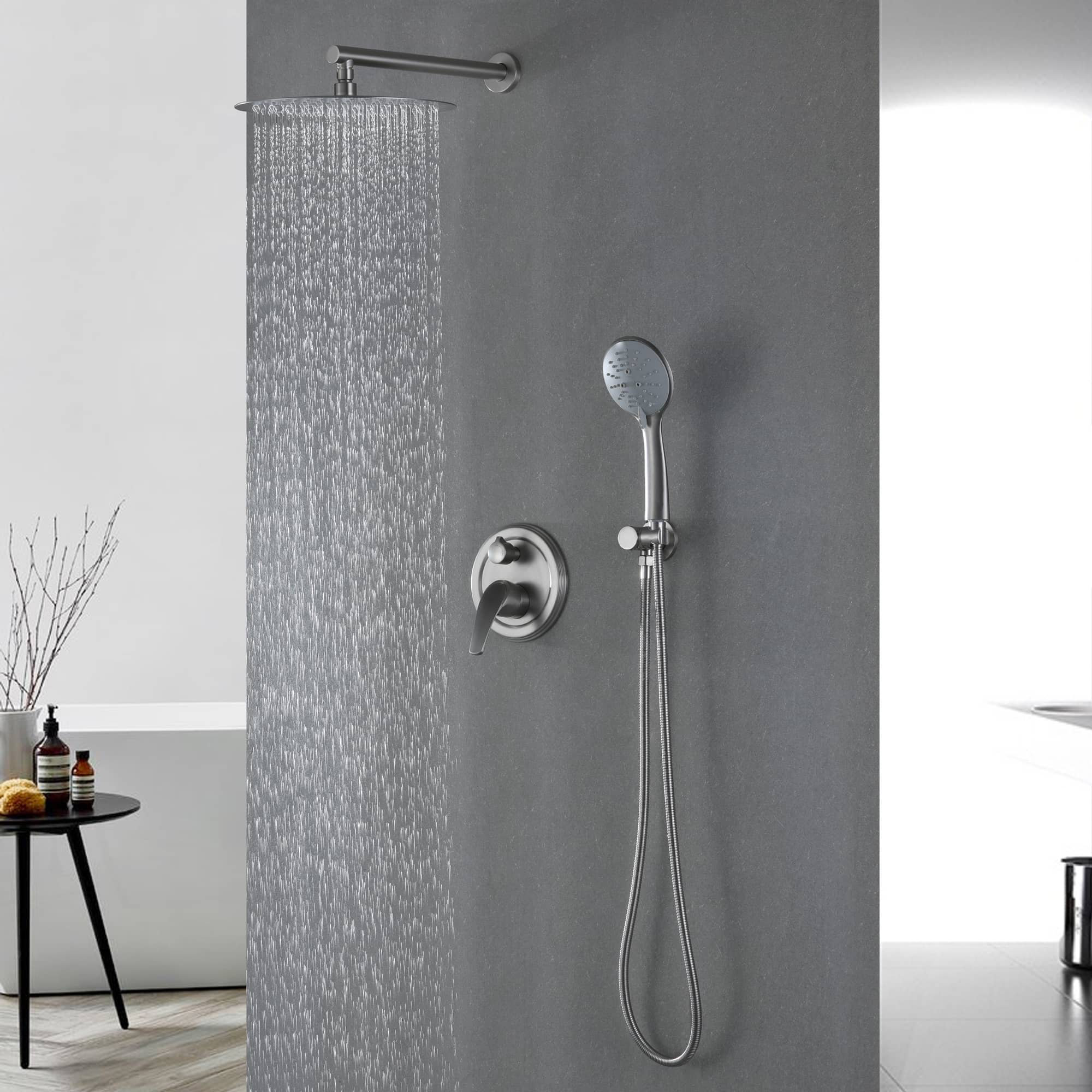 KIKO HOME Modern Rain Shower System With Rough-In Valve | Wayfair