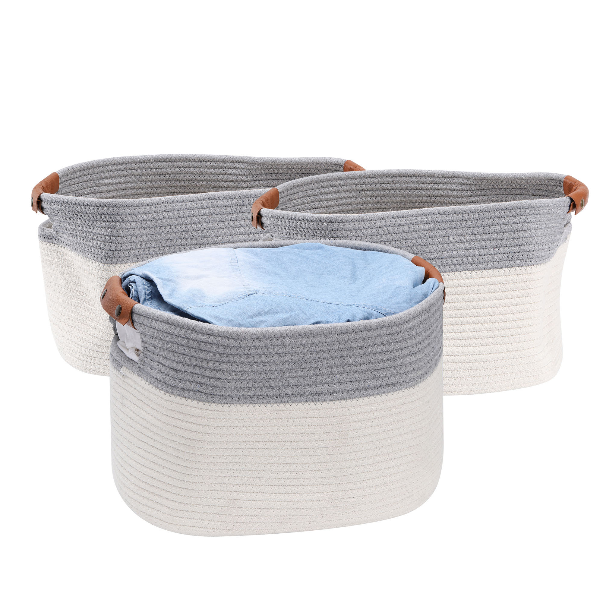 Breakwater Bay Fabric Basket Set | Wayfair