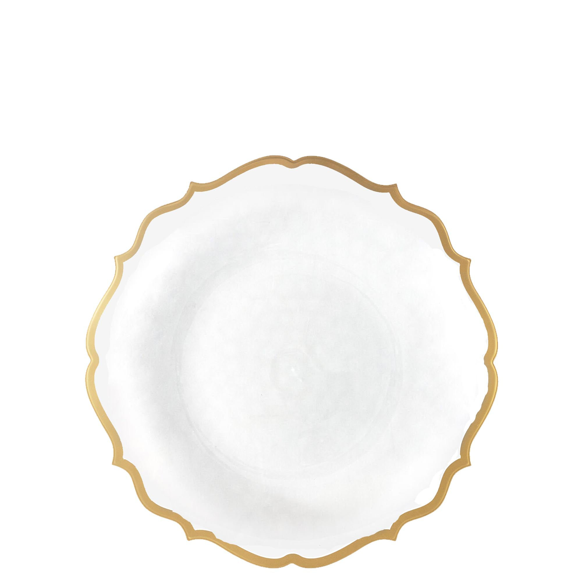 Ecoquality 7.5 Inch Round White Plastic Plates With Gold Rim Modern ...