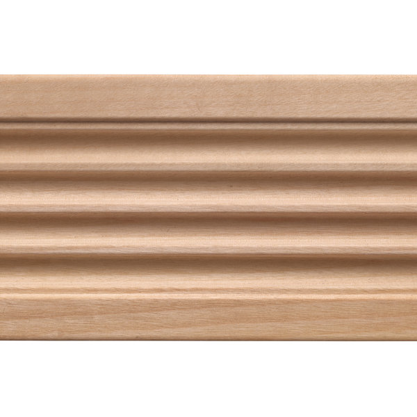 Ornamental Mouldings Hardwood Fluted Moulding 3" H x 84" W x 0.47" D ...