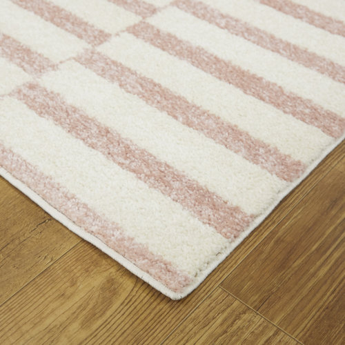 Joss & Main Kalise Performance Pink/Ivory Rug & Reviews | Wayfair