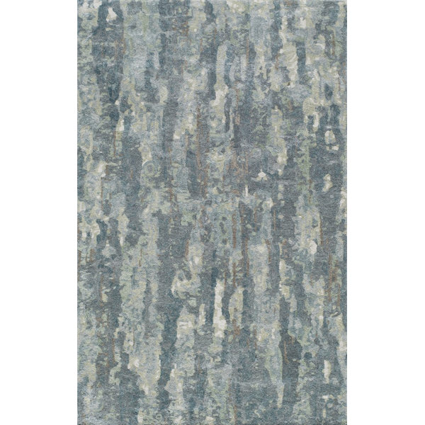 17 Stories Gracie-Anne Handmade Viscose Gray Rug | Wayfair