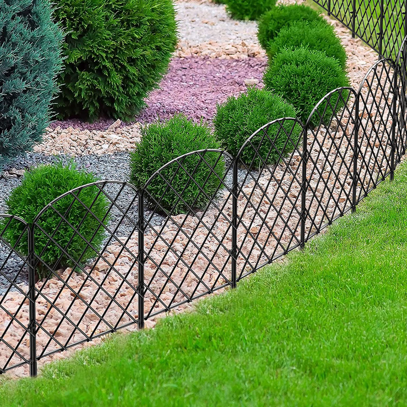 Haitral 2 ft. H x 1 ft. W Decorative Garden Metal Fencing & Reviews ...
