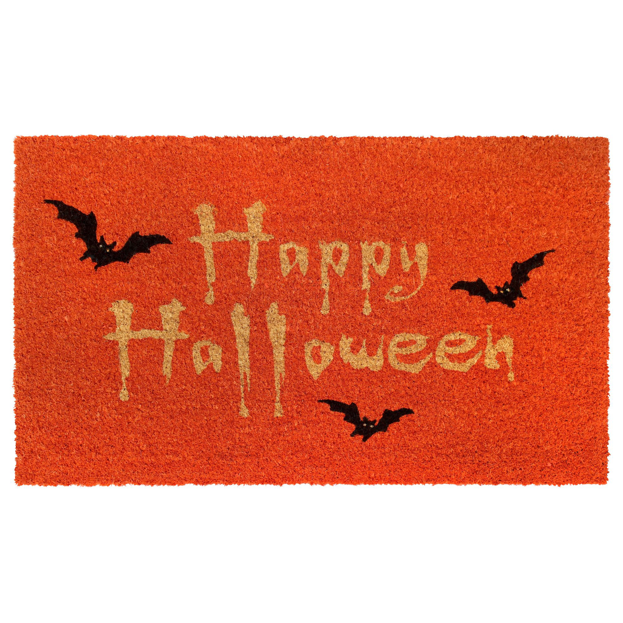 The Holiday Aisle® Ingwald Happy Halloween 30" 18" x Non-Slip Outdoor ...