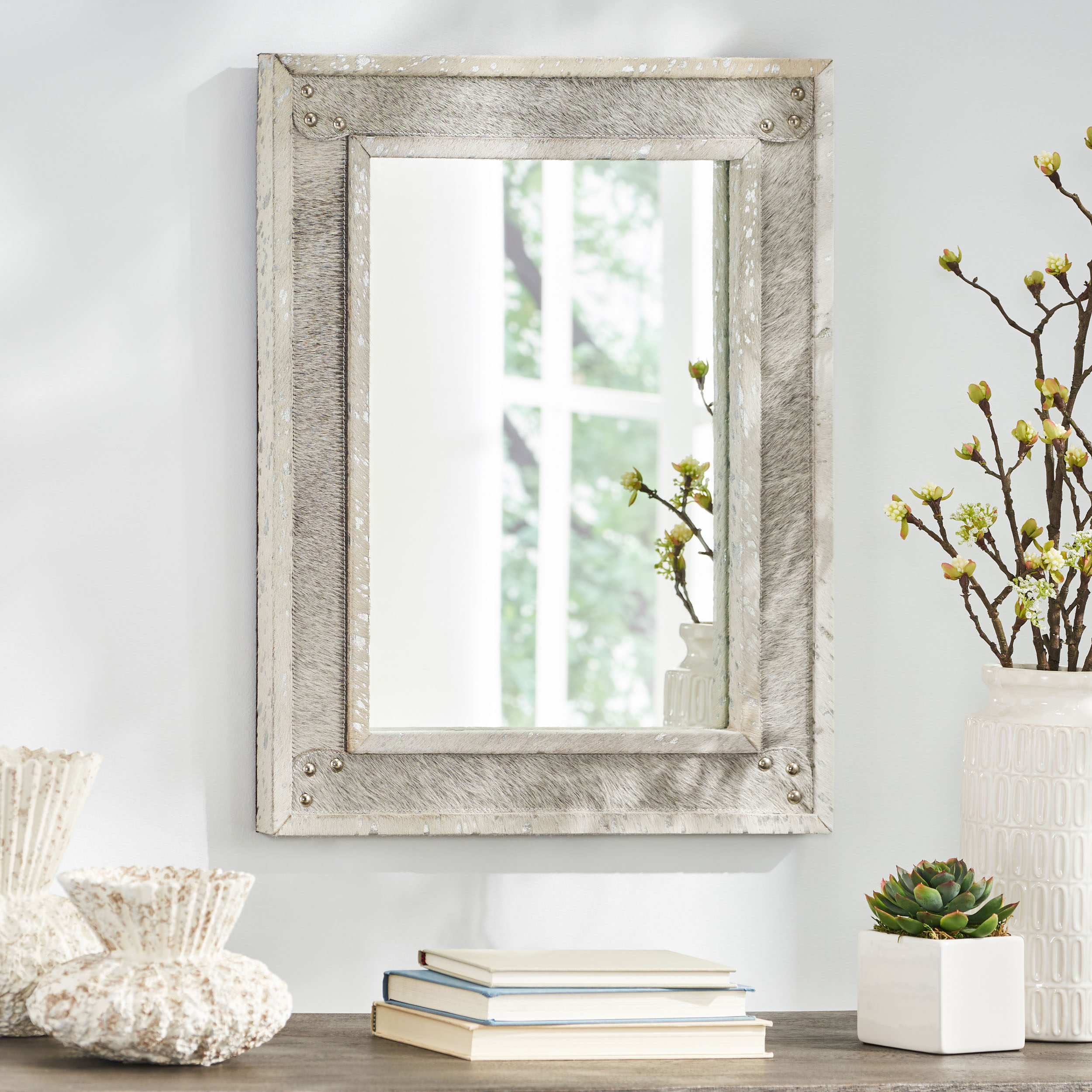 Union Rustic Blenheim Rectangle Wood Wall Mirror | Wayfair