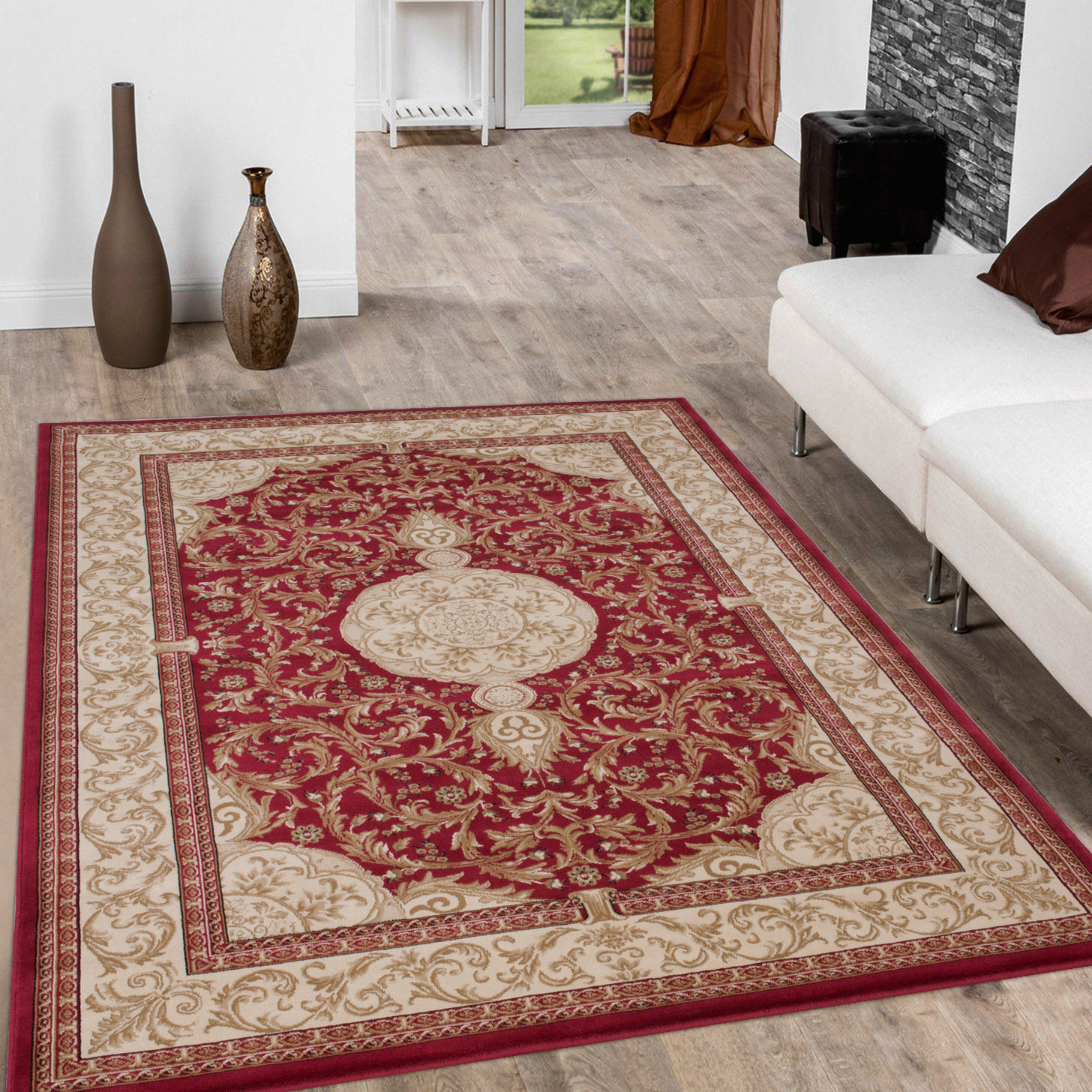 Astoria Grand Arpdale Performance Red Rug | Wayfair