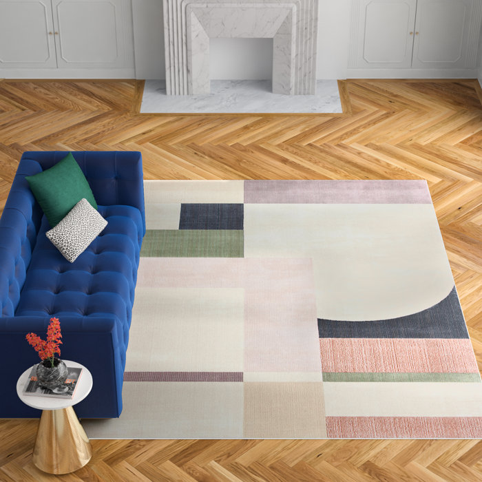 Etta Avenue™ Anais Machine Woven / Power Loomed Performance Beige/Pink ...