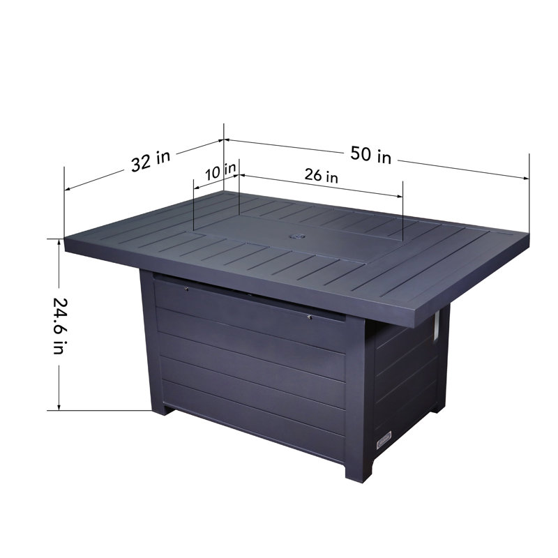 Sunbeam Serenity Aluminum Propane/Natural Gas Fire Pit Table & Reviews ...