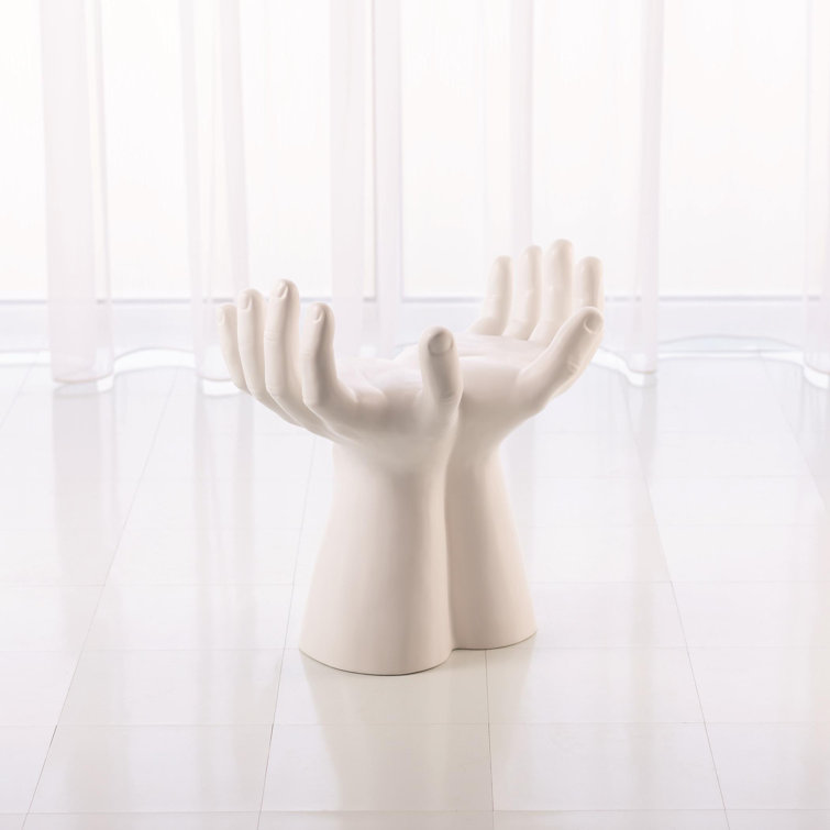 Studio A Hands Stool-Matte White & Reviews | Wayfair