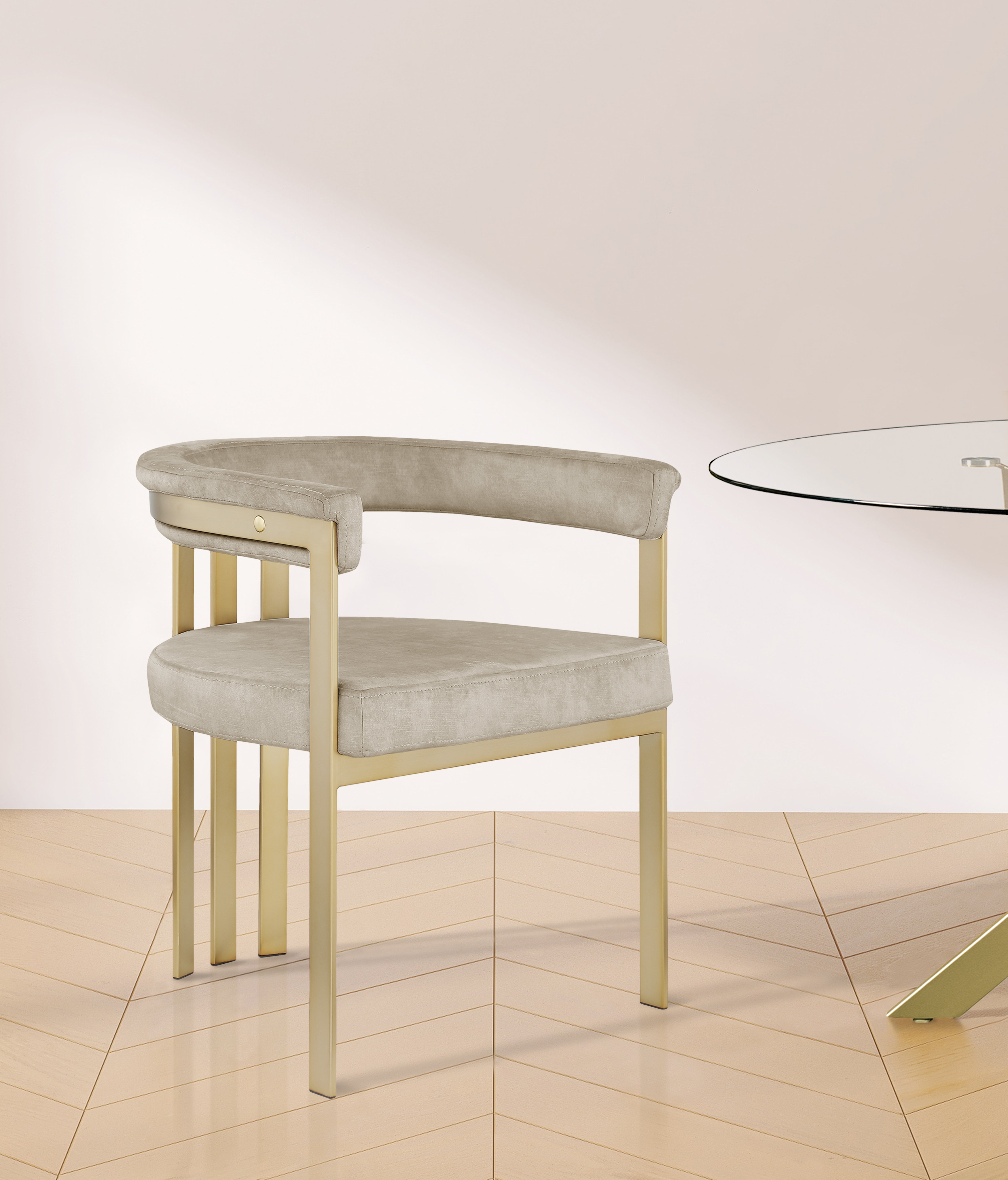 Willa Arlo Interiors Somer Velvet Ladder Back Arm Chair & Reviews | Wayfair