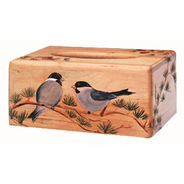 Millwood Pines Lenum Birds Square Tissue Box Cover | Wayfair