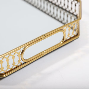 Everly Quinn Vintage Metal Octagon Mirror Surface Tray (Rectangle ...