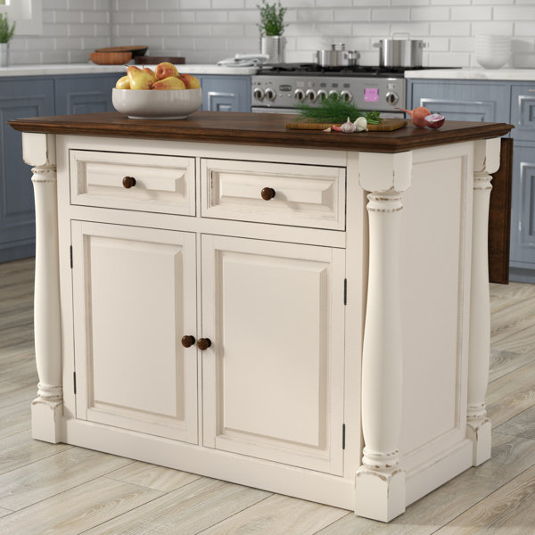 August Grove® Larchwood 48'' Wide Rolling Kitchen Island & Reviews ...