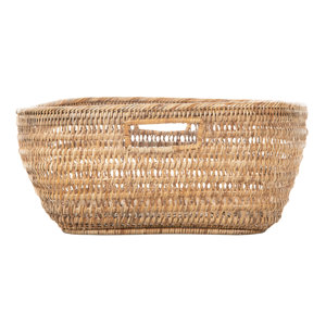 Bayou Breeze Alexisa Open Weave Storage Rattan Basket | Wayfair