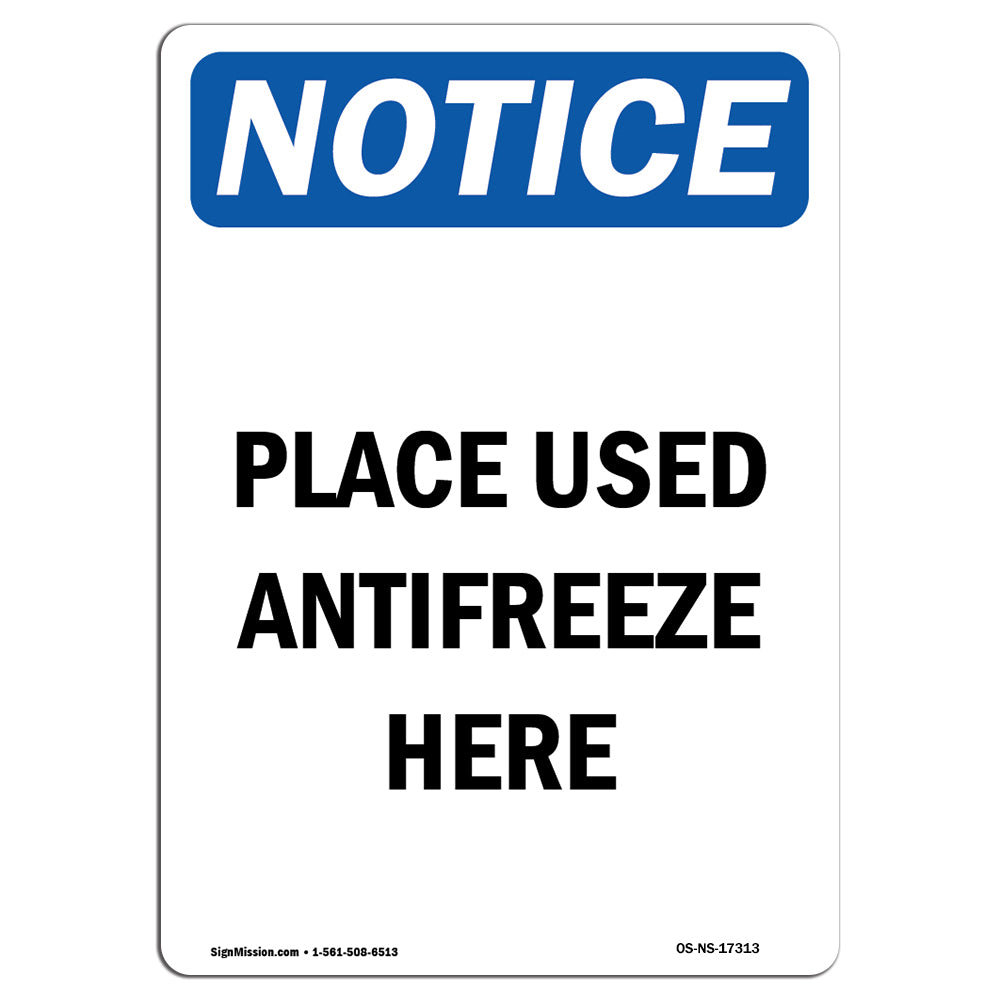 SignMission Place Used Antifreeze Here Sign | Wayfair