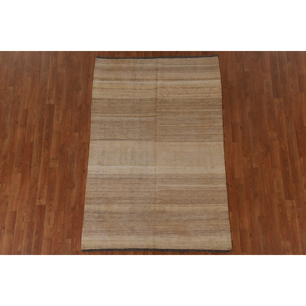 Rugsource Handmade Flatweave Wool Light Brown Rug | Wayfair