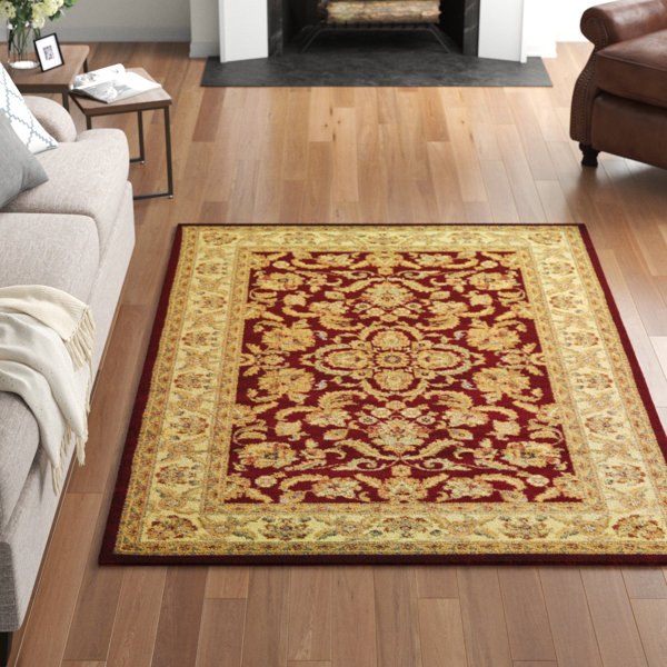 Astoria Grand Niles Performance Beige/Brick Rug & Reviews | Wayfair