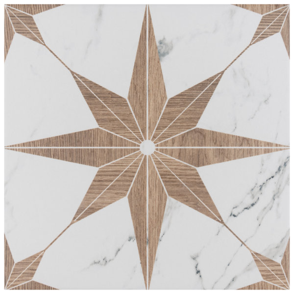 Merola Tile Llama Stella Loire 10" x 10" Porcelain Marble Look Wall ...