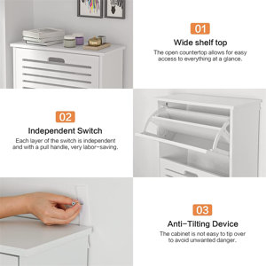 Latitude Run® 18 Pair Shoe Storage Cabinet | Wayfair