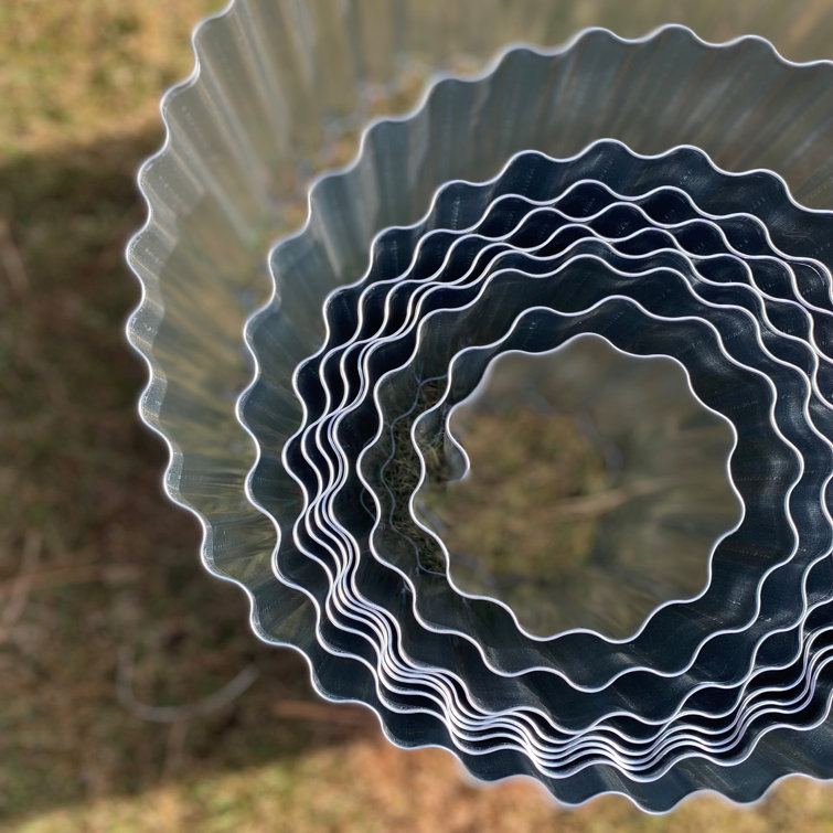 Dakota Fields Alyna Galvanised Steel Lawn Edging Roll 5m x 0.16m ...