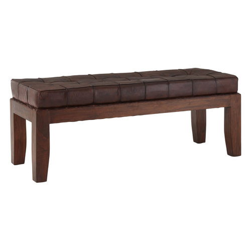 Williston Forge Adamson Genuine Leather Bench & Reviews | Wayfair.co.uk