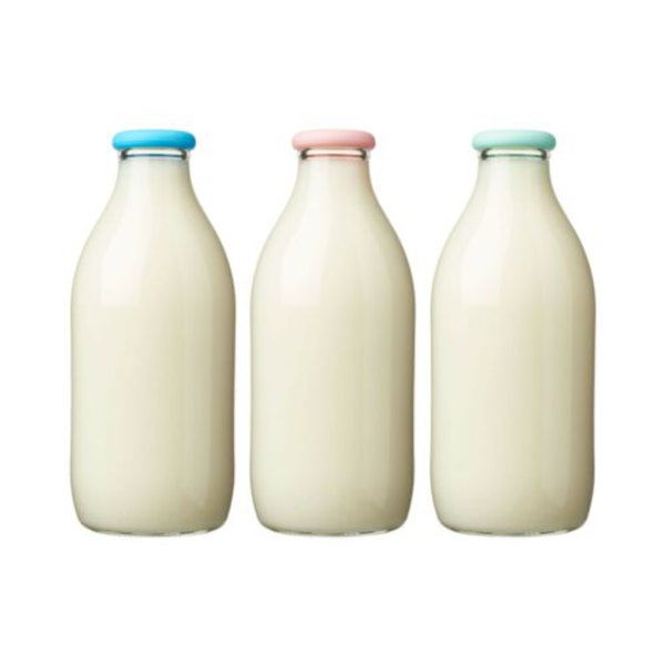 Belfry Kitchen Mixed 3 Pack Of Reusable Silicone 1 Pint Milk Bottle ...