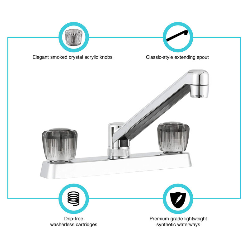ColorLife Double Handle Kitchen Faucet | Wayfair
