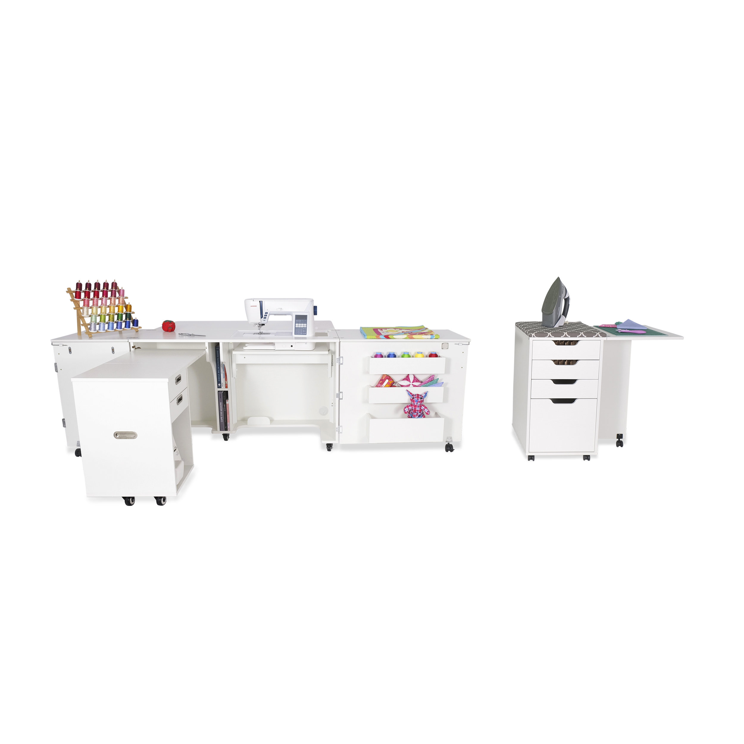 Arrow Sewing 100.5'' x 45.75'' Foldable Sewing Table with Sewing ...