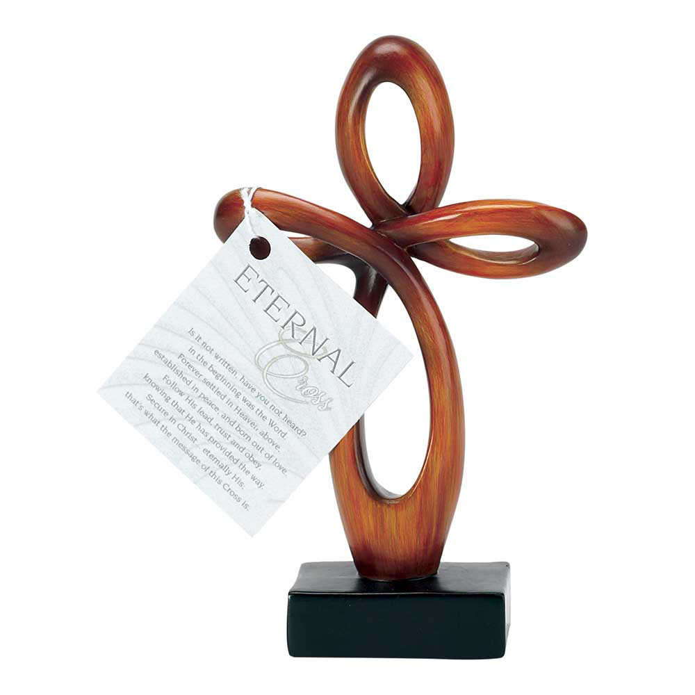 Orren Ellis Amid Resin Wood Eternal Cross Sculpture | Wayfair