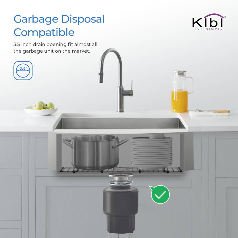 KIBI USA KIBI 22'' W Double Bowl Stainless Steel Kitchen Sink & Reviews ...