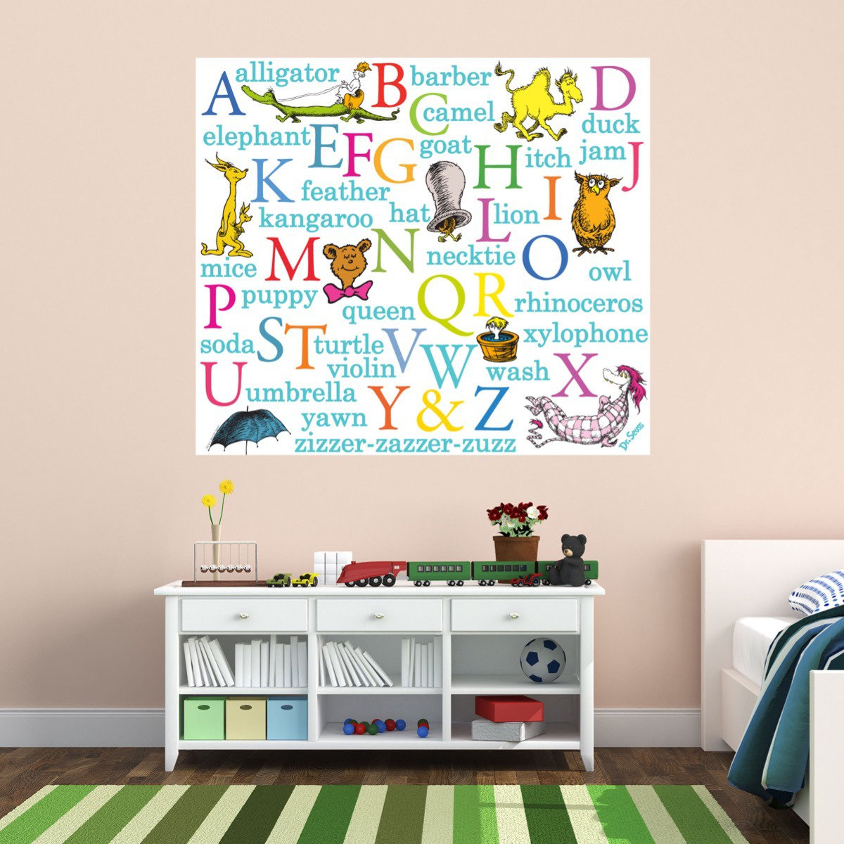 Themed Dr Seuss ABC Words Wall Sticker | Wayfair.co.uk