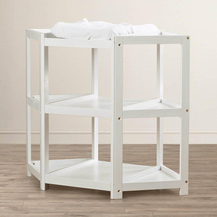 Zoomie Kids Carner Diaper Corner Baby Changing Table with Pad & Reviews ...