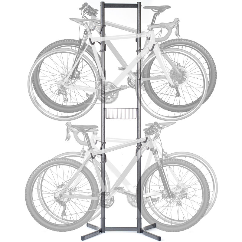 Delta Design Four Bike Free-Standing Rack With Basket & Reviews | Wayfair