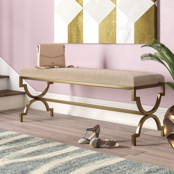 Gold-bronze-metal-bench | Wayfair