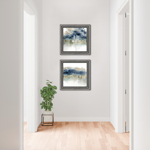 Red Barrel Studio® Waters Edge Framed On Paper 2 Pieces Painting | Wayfair