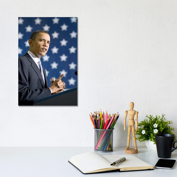 ClassicLiving Barack Obama (1961- ) - Wrapped Canvas Photograph ...