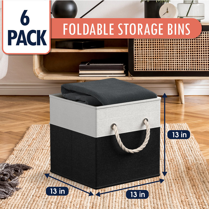 Breakwater Bay Foldable Collapsible Fabric Box & Reviews | Wayfair