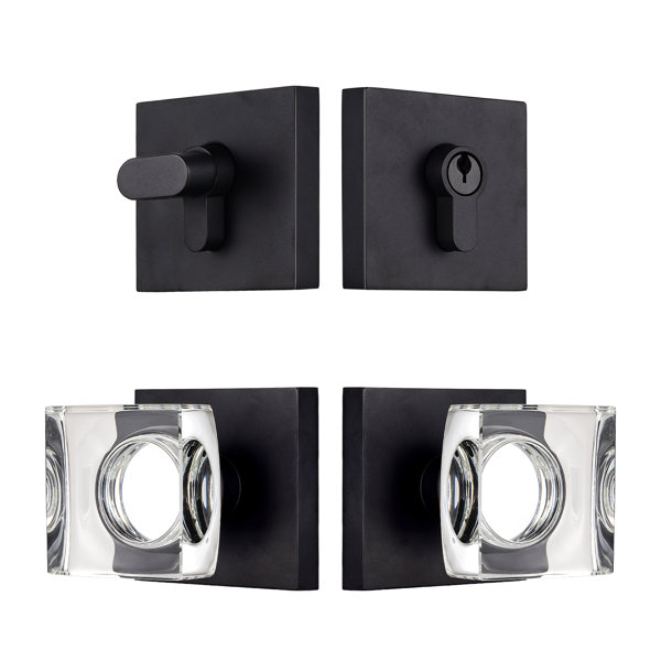 coolnews Crystal Exterior Portion Handleset with 1 Cylinder Deadbolt ...