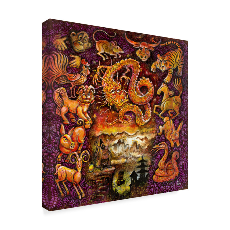 Trademark Art Bill Bell Chinese Zodiac On Canvas by Bill Bell Print ...