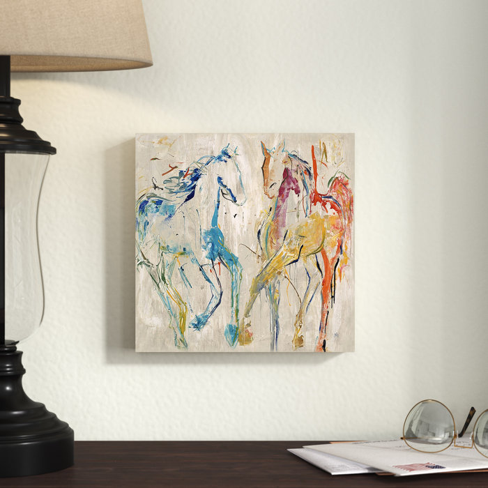 Lark Manor Tolya Horse Dance by Jodi Maas - Canvas Art on Canvas ...