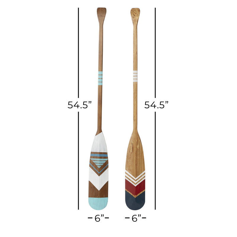 Dovecove Multi Colored Wood Novelty Canoe Oar Paddle Wall Decor ...