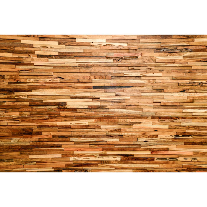 Java Creations Matrix 12" x 48" Reclaimed Engineered Wood Wall Paneling ...
