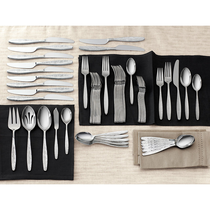 Lenox Stainless Steel Flatware Set - Service for 12 & Reviews | Wayfair