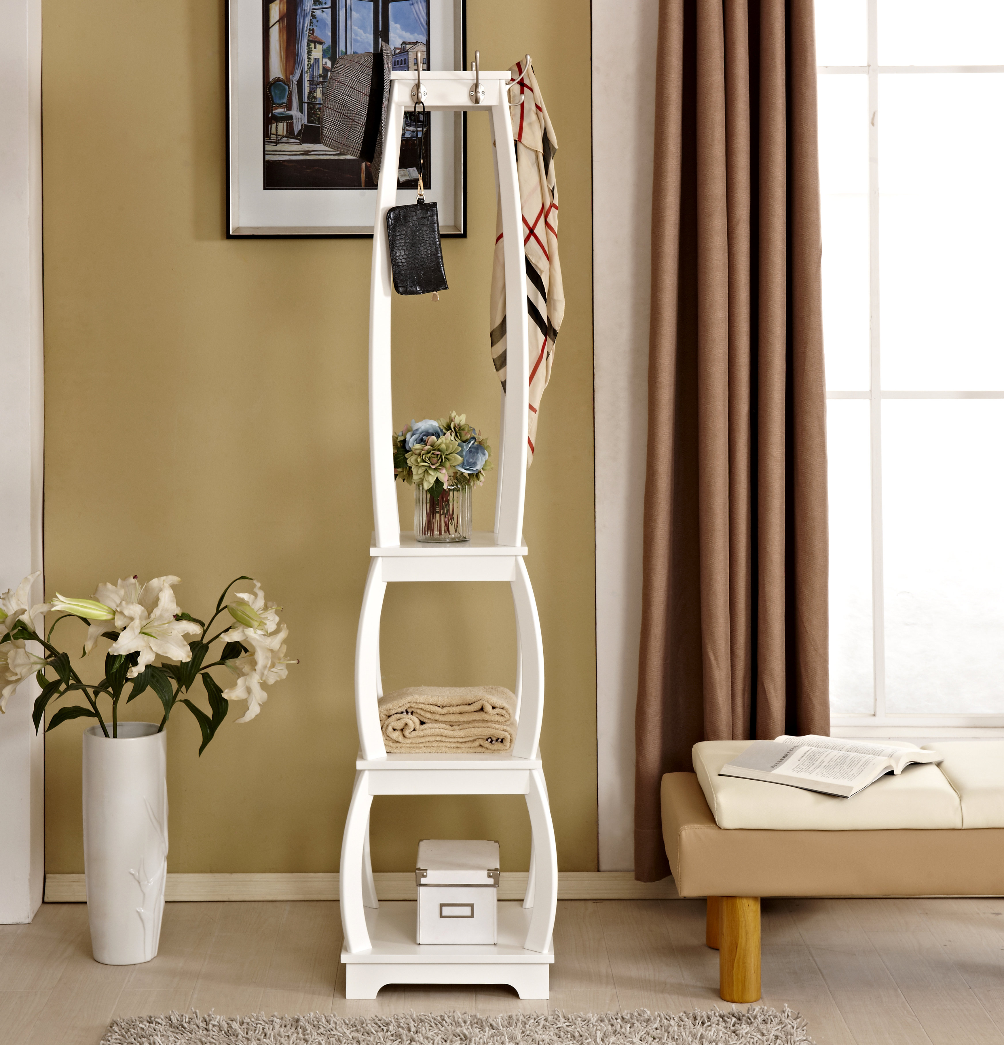 Winston Porter Kiel 15.8'' Wide Freestanding Coat Rack & Reviews | Wayfair